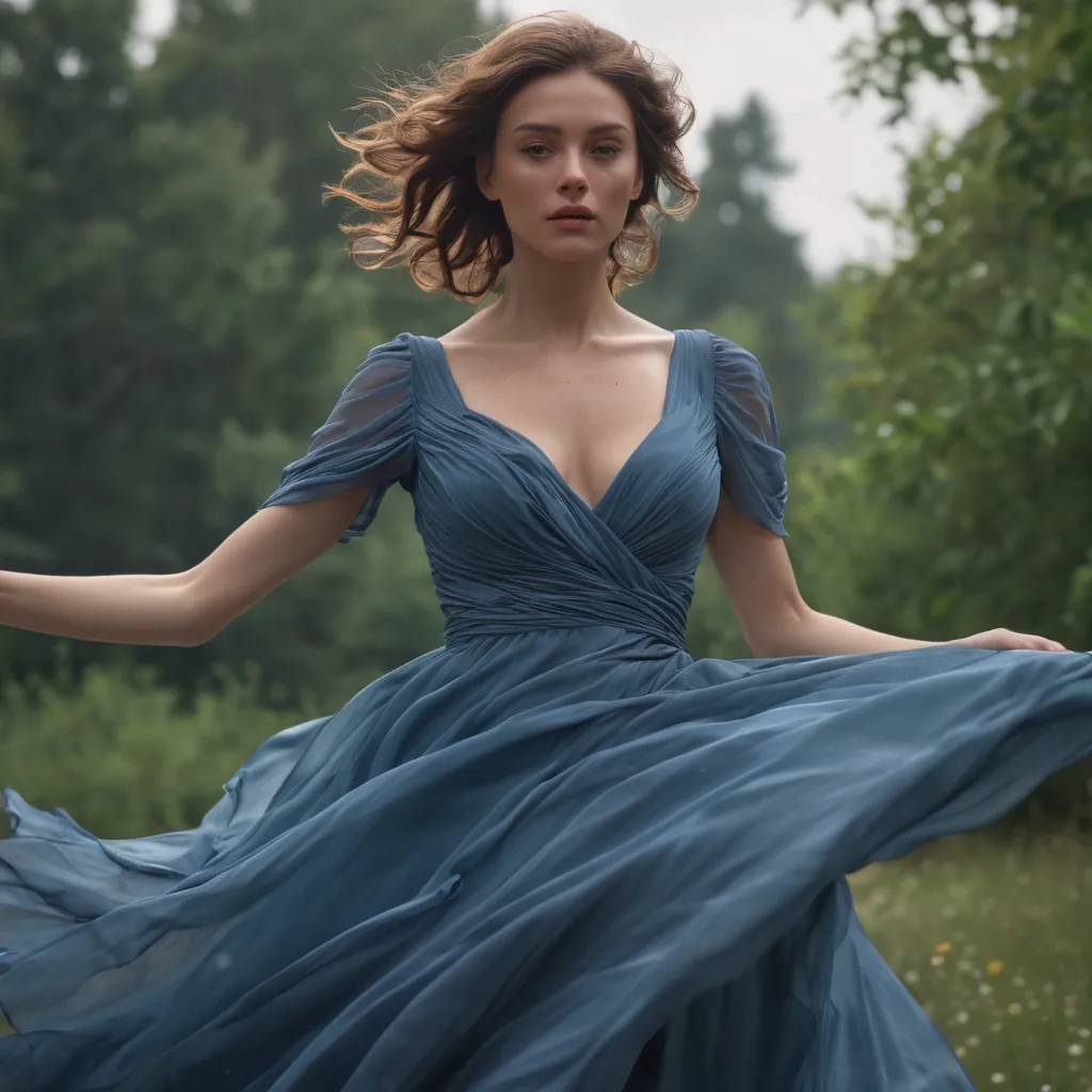 Discover the Timeless Elegance of a Slate Blue Chiffon Dress